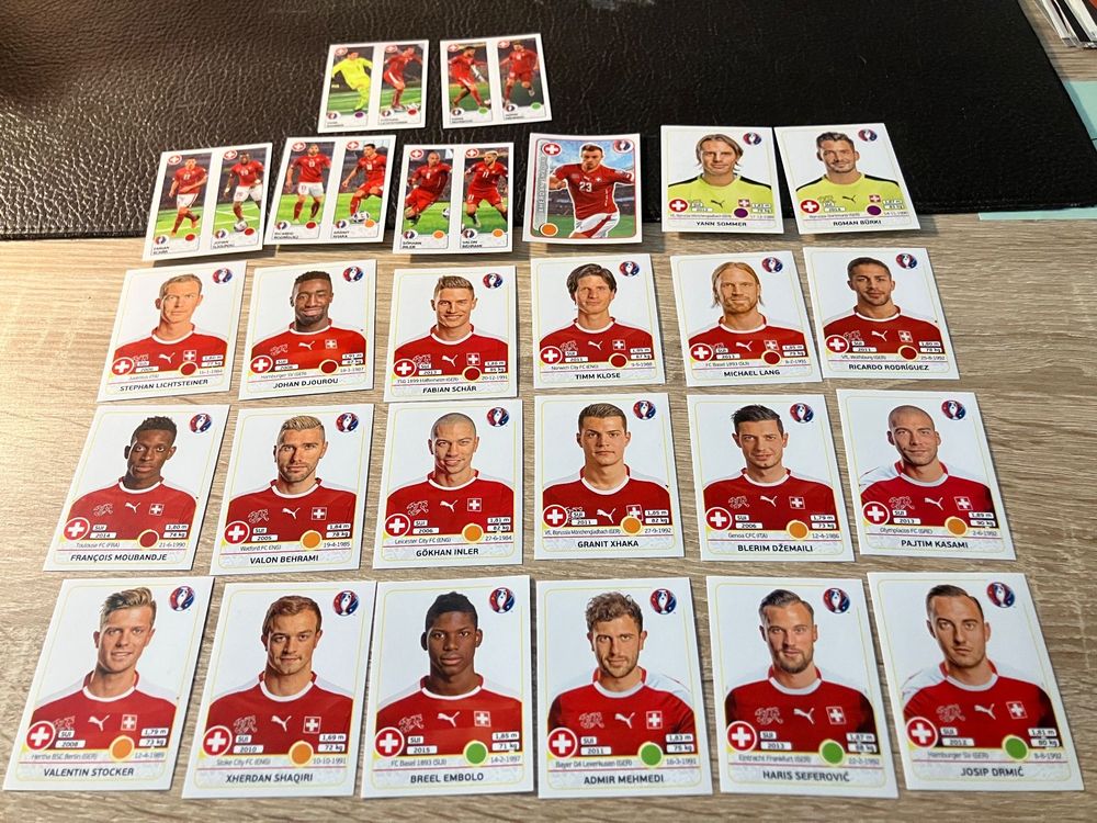 Panini EM 2016 Int. Edition 26x Bilder Schweiz National Team (Neu ...