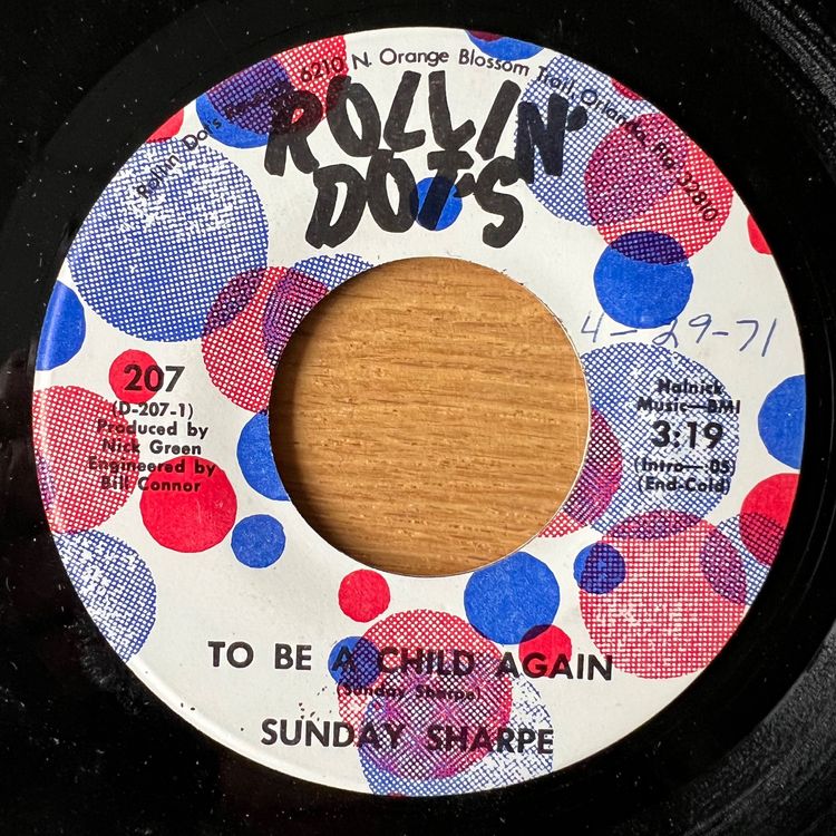 Sunday Sharpe - To Be A Child Again / 1. US-Press. 197? (Gebraucht) in ...