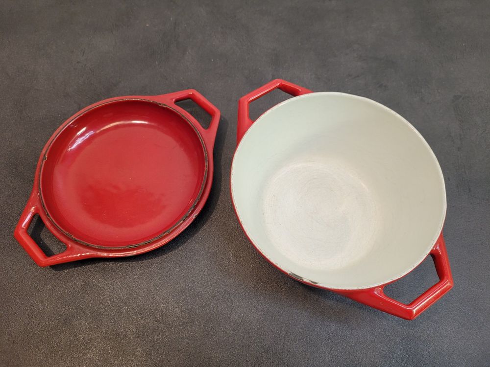 Copco Denmark 17cm Gusseisenpfanne Guss Pfanne Emaile rot (Gebraucht ...