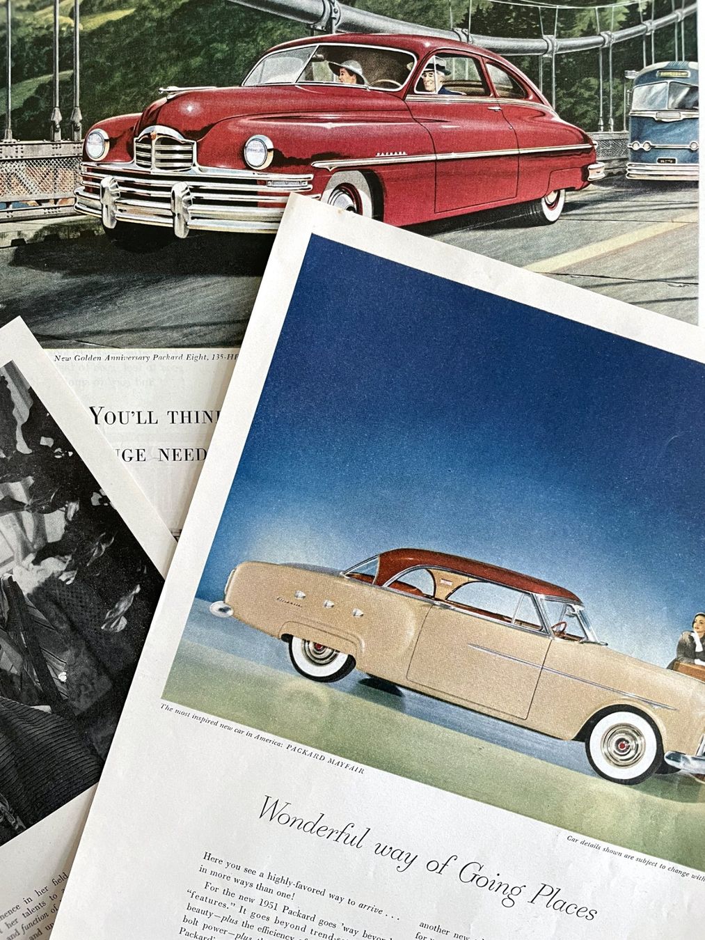 Packard Cars - 3 Alte Werbungen / Publicités 1948/51 (Gebraucht) in ...