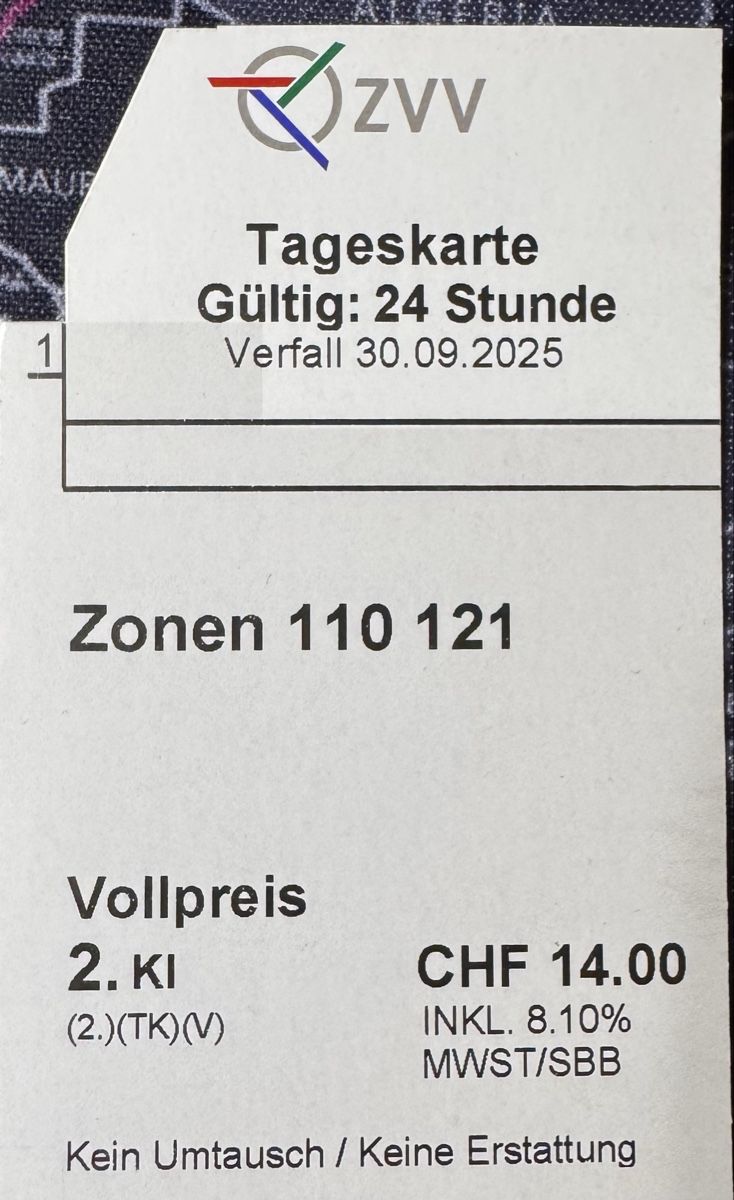 ZVV Billet (Neu und originalverpackt) in Baden für CHF 4 – mit ...