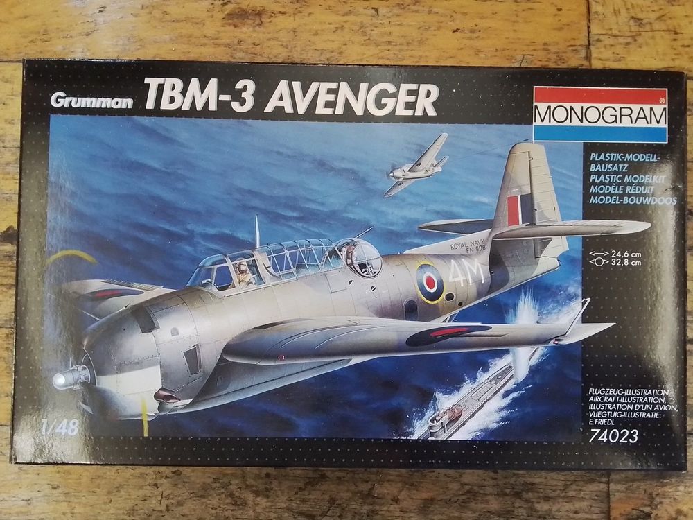 Monogram 74023 Grumman TBM-3 Avenger WW2 Flugzeug Bausatz (Neu und ...