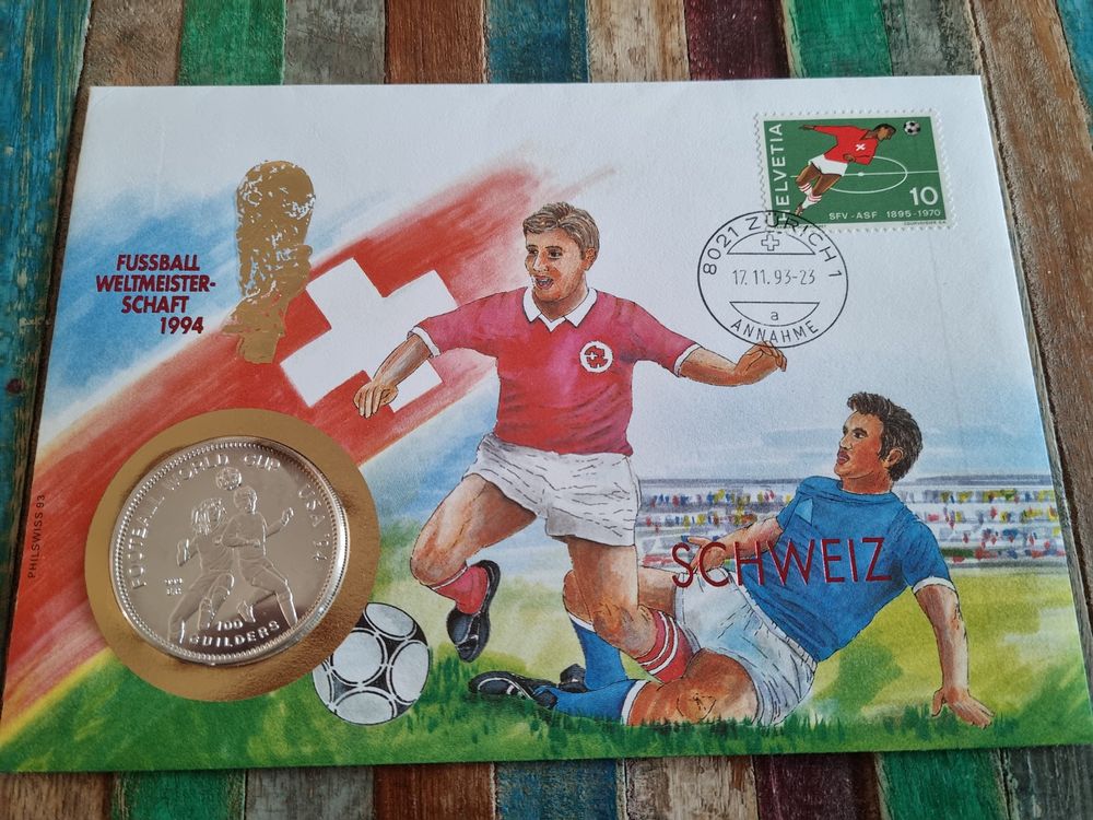 1994 Silber Münzbrief Fussball WM94 Schweiz (Gebraucht) in Arni AG für ...
