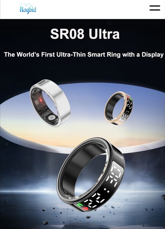Rogbid SR08 Ultra Smart Ring mit Display - Neu (Neu und originalverpackt) in Schlosswil für CHF ...