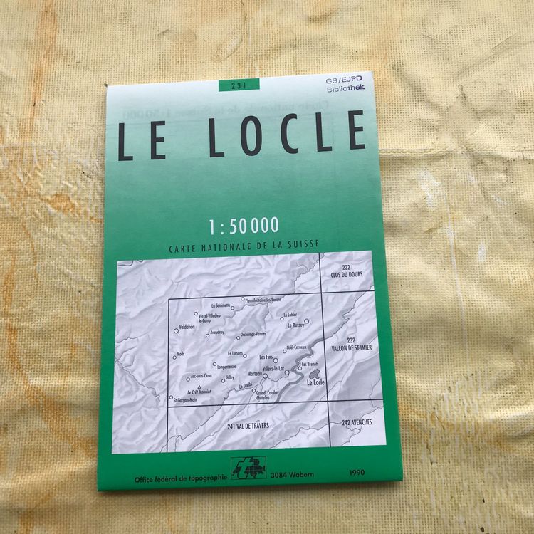 LANDESKARTE 1:50000 LE LOCLE 1990 (Gebraucht) in Ostermundigen für CHF ...