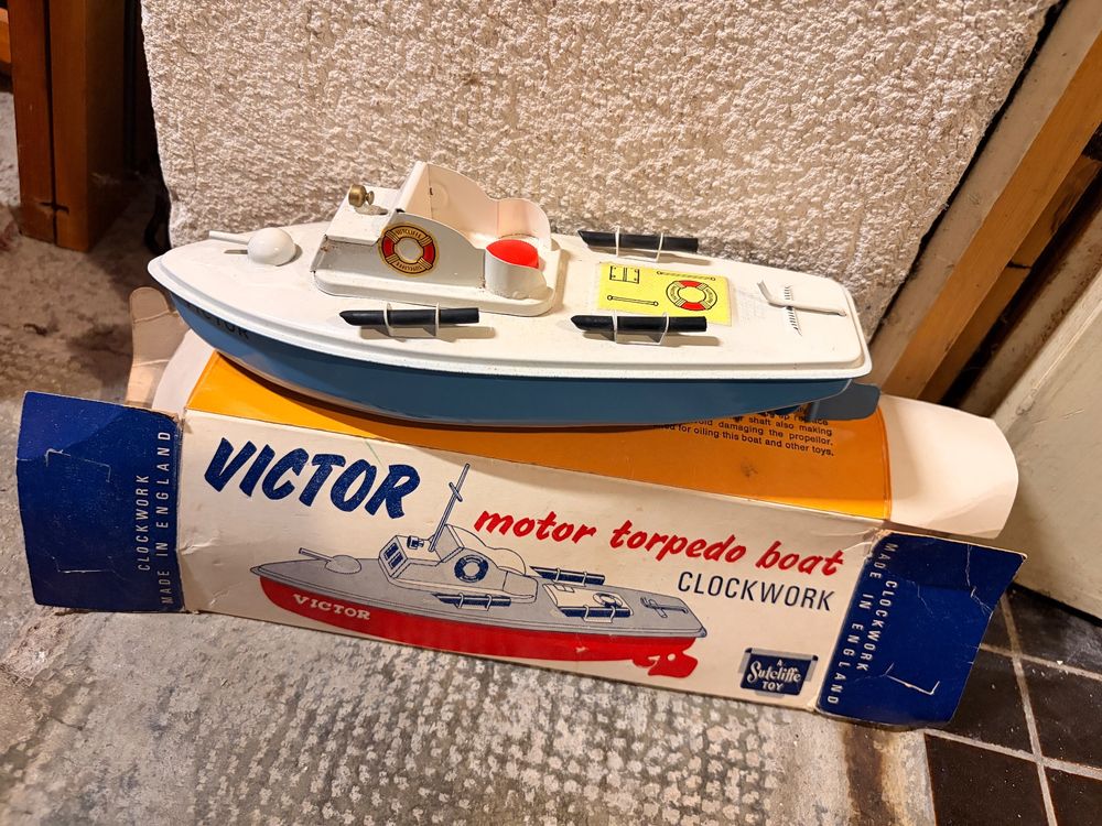 Victor Clockwork Torpedo Boot, Vintage Spielzeug Boot (Defekt) in ...