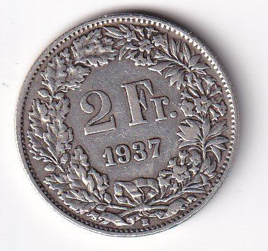Schweiz 2 Franken 1937 rar (Gebraucht) in Neuchâtel für CHF 6.9 – mit Lieferung auf Ricardo kaufen