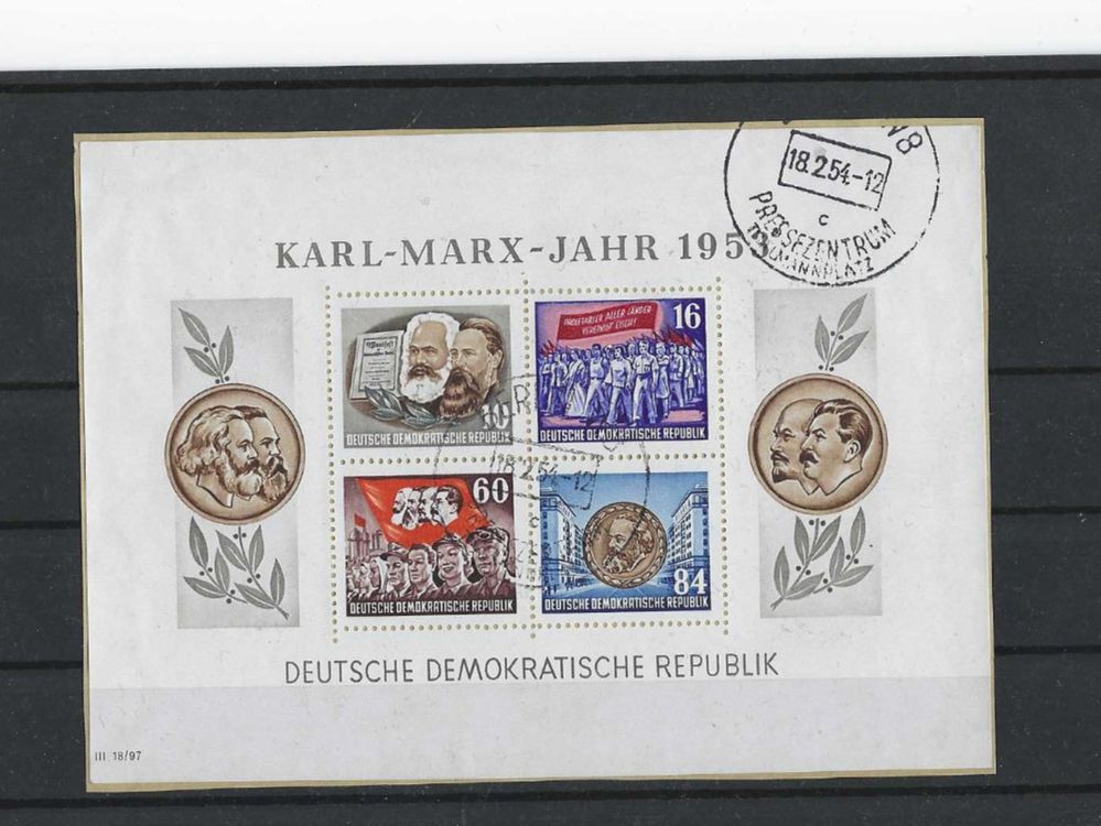 DDR 1953 GEST AUF PAPIER KARL MARX (Gebraucht) in Dintikon für CHF 15 – mit Lieferung auf ...
