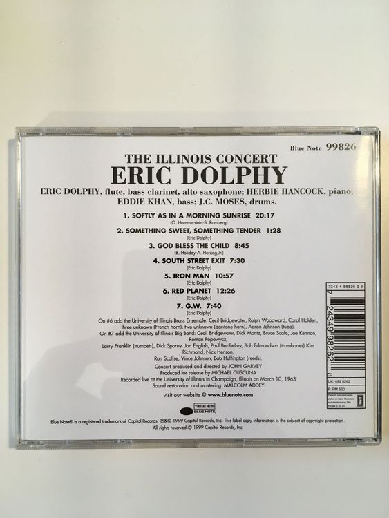 Eric Dolphy – The Illinois Concert CD (Gebraucht) in Luzern für CHF 7 ...