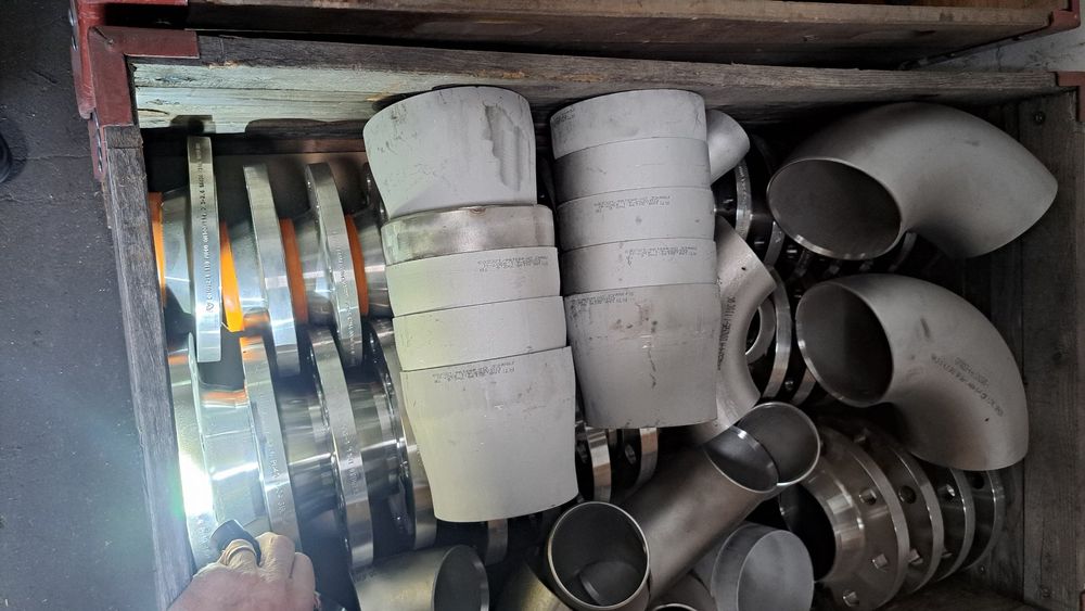 INOX Bögen; Reduktionen, Flanschen DN125 / 139,7 PN40 14404 (Neu ...