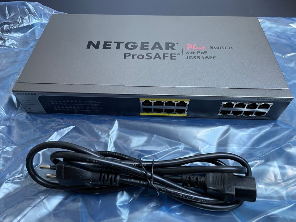 Netgear ProSafe Plus 16-Port Gigabit Switch mit PoE (Gebraucht) in ...