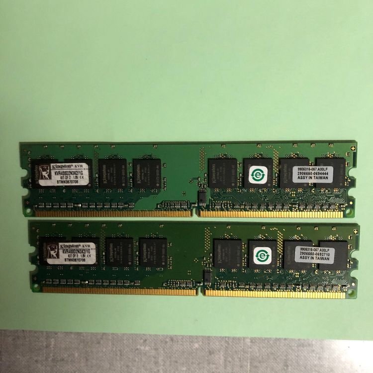 RAM-Speicher Kingston KVR400 (2x 1GB Kit) PC2-3200/nr5 (Gebraucht) in ...