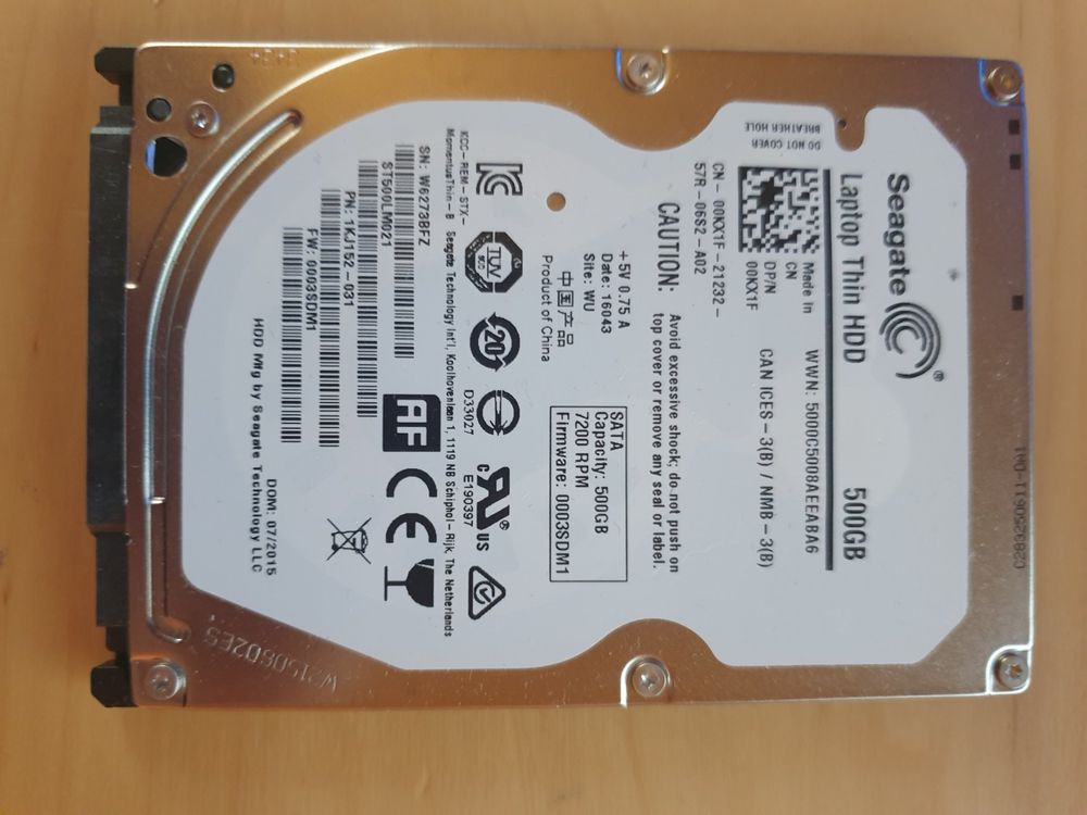 Seagate 2.5'' SATA Harddisk 500 GB | Kaufen auf Ricardo