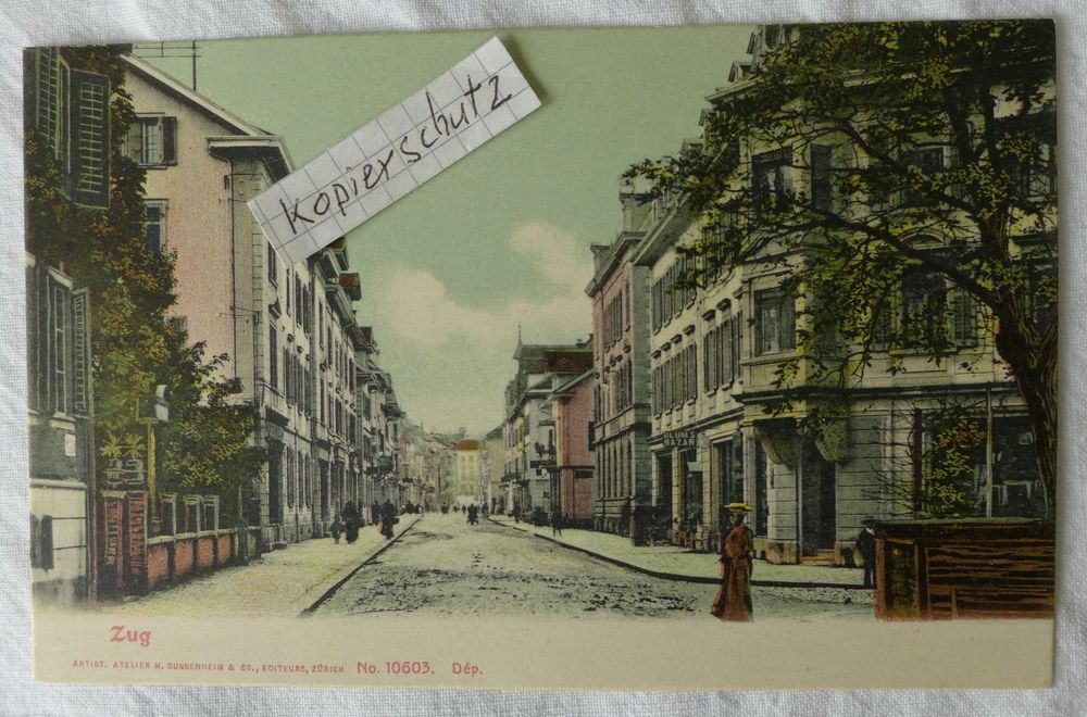 AK ZUG, Strasse ?, belebt, koloriert (Gebraucht) in Wallisellen für CHF 18 – mit Lieferung auf ...