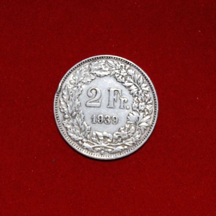2 Franken Silbermünze - 1939 / Nr. 6 (Gebraucht) in Seengen für CHF 4.2 – mit Lieferung auf ...