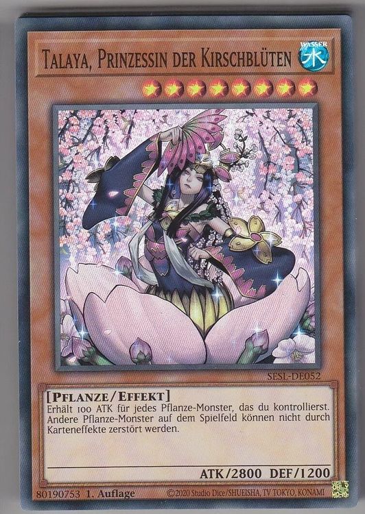 Yu-GI-OH Talaya Prinzessin der Kirschblüten Super Rare SESL- (Neu und ...