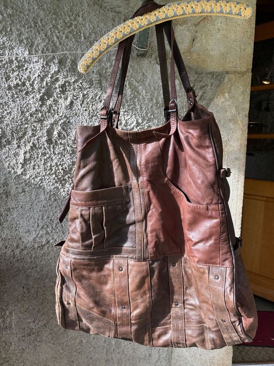 Sac cabas Eric Beauduin Cuir Marron / Grosse Tasche Leder | Kaufen auf ...