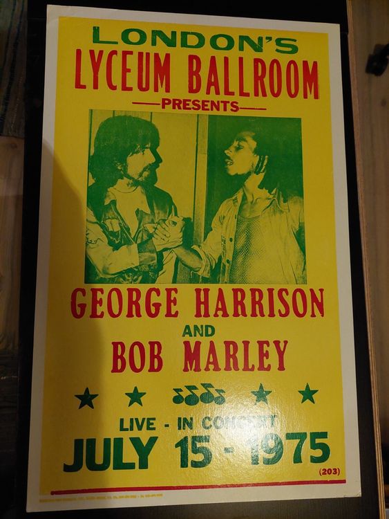 Bob Marley George Harrison Poster auf Kartonpapier gedruckt (Gebraucht ...