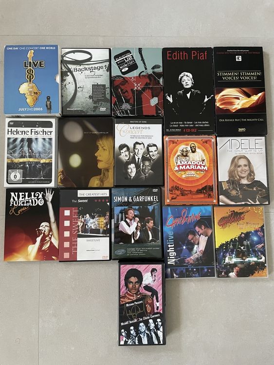 15 Musik-DVDs + 1 VHS Michael Jackson (Gebraucht) in Wil AG für CHF 5 ...