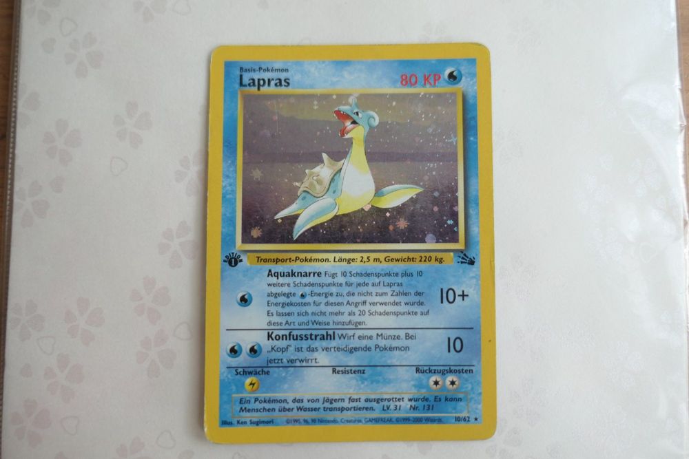 Lapras Pokemon Karte - FOIL 1st EDITION (Gebraucht) in Ettiswil für CHF ...