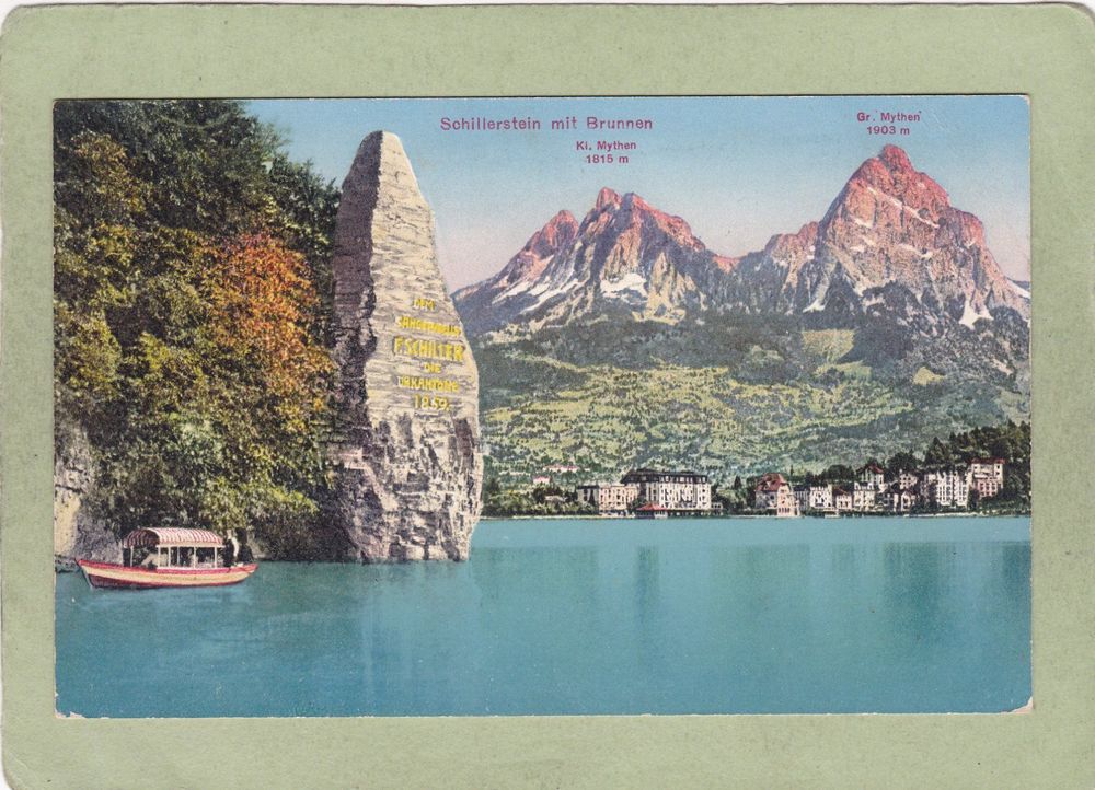 Schillerstein mit Brunnen Mythen 1926 | Kaufen auf Ricardo