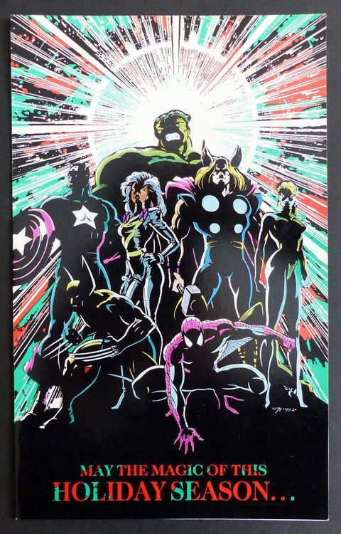 WOLVERINE HULK THOR SPIDERMAN MARVEL RARE HOLIDAY CARD 90'S | Kaufen ...