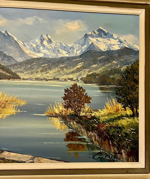 Blick vom Thunersee auf Eiger Mönch und Jungfrau (Gebraucht) in Rutschwil für CHF 145 – mit ...