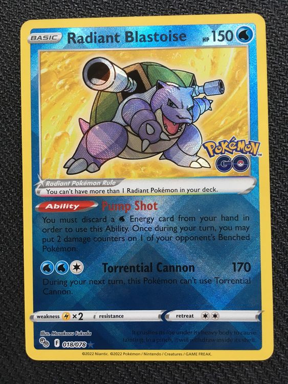Pokémon GO 018/078 Radiant Blastoise -EN- (Neu und originalverpackt) in ...