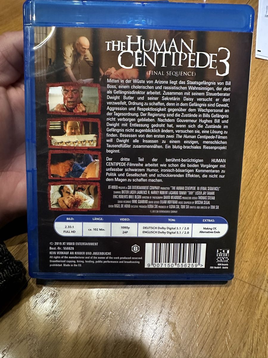 The human Centipede 3 XT Video Bluray (Gebraucht) in Benken ZH für CHF ...