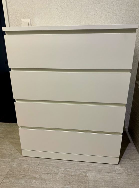 IKEA Kommode MALM mit 4 Schubladen neuwertig weiss (Gebraucht) in Dübendorf für CHF 49 – nur ...