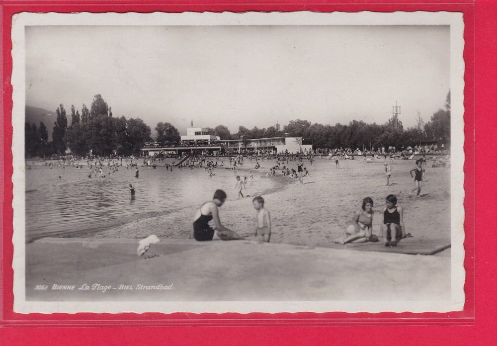 BIENNE LA PLAGE - BIEL STRANDBAD,10.9.35 | Kaufen auf Ricardo