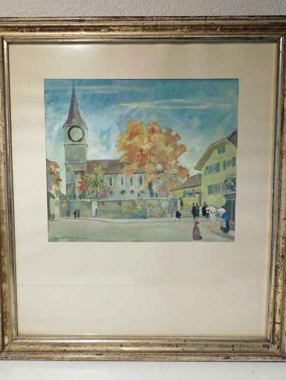 Rausverkauf Kunst - Aquarell v Eduard Stiefel 1928 signiert (Gebraucht) in Sursee für CHF 100 ...