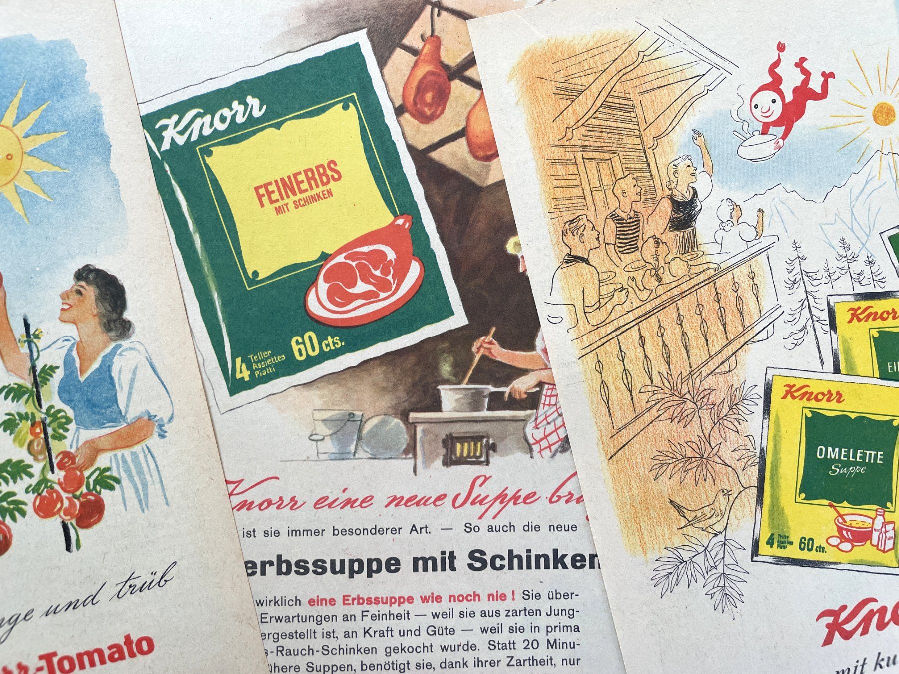Knorr - 3 alte Werbungen / Anciennes publicités 1951/53 (Gebraucht) in ...