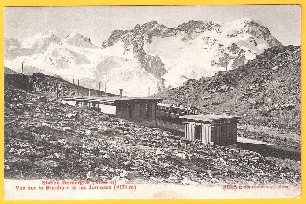 24.5.1909 Gornergratbahnendstation Zermatt/Balkenstempl BRIG (Gebraucht ...