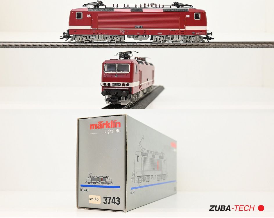 Märklin 3743 E-Lok BR 243 DR, H0 WS Digital mit OVP (Gebraucht) in St ...
