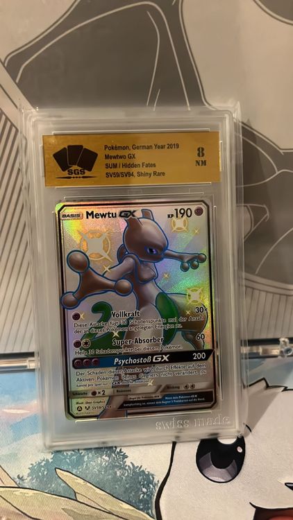 Sgs/Psa 8 Pokemon Mewtwo Hidden Fates | Kaufen auf Ricardo