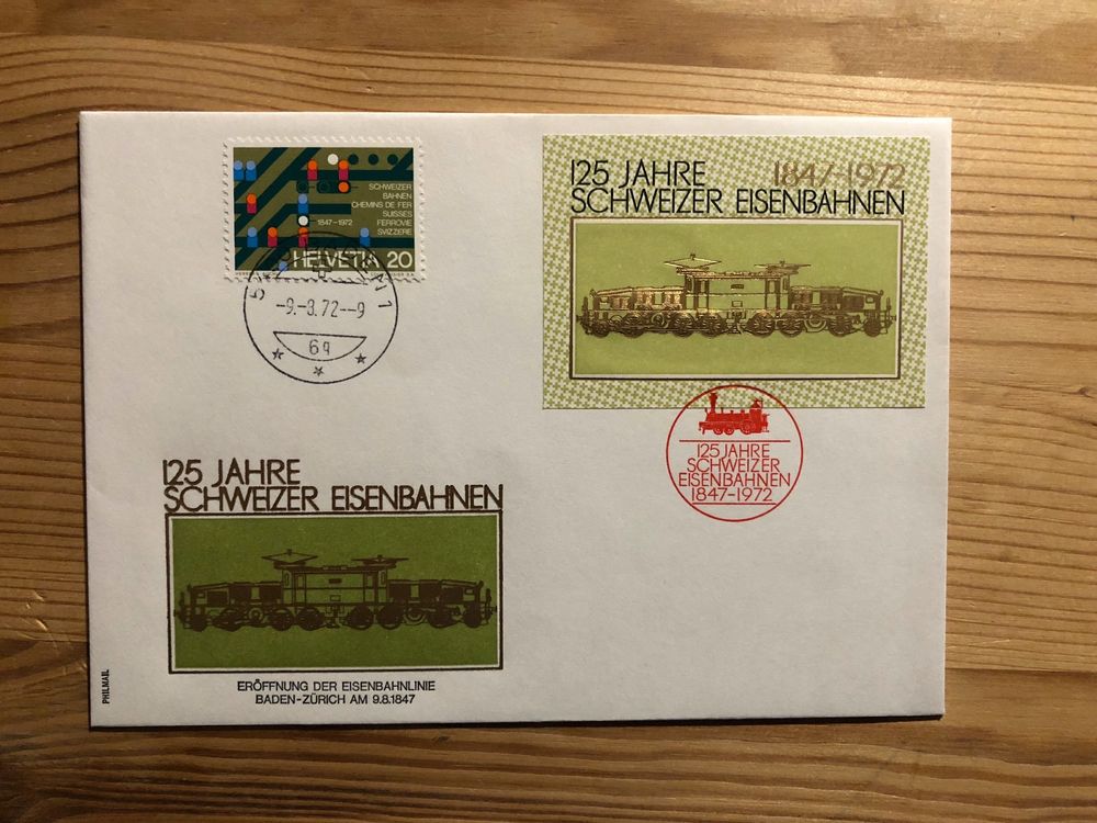 125 Jahre Schweizer Eisenbahnen 1972 (Gebraucht) in Neuchâtel für CHF 1 – mit Lieferung auf ...