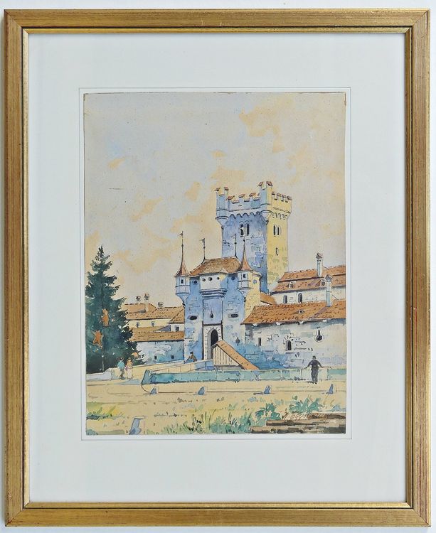 Aquarell "Zähringertor" von Walter Eggimann! | Kaufen auf Ricardo