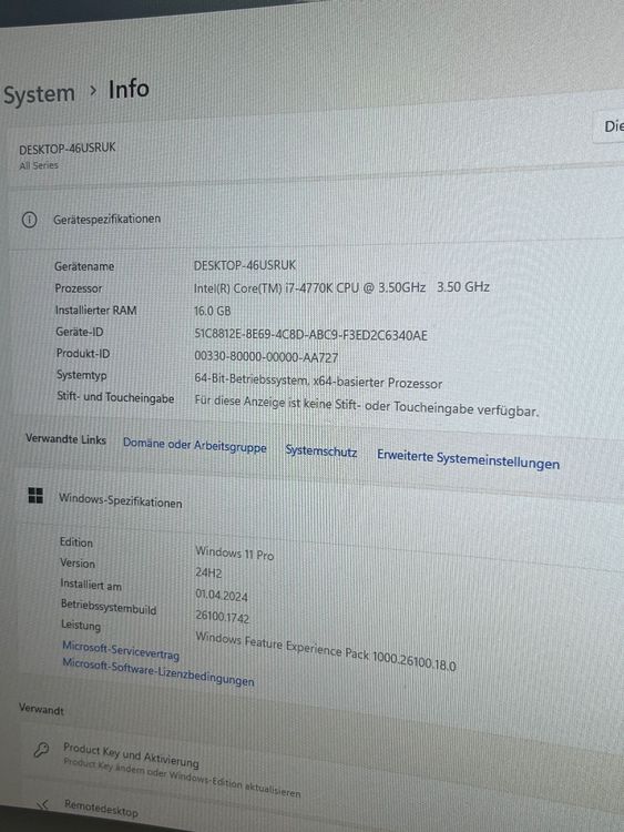 Gaming PC Intel i7 / RX 580 8gb /16gb / SSD/ Win 11 Pro (Gebraucht) in ...