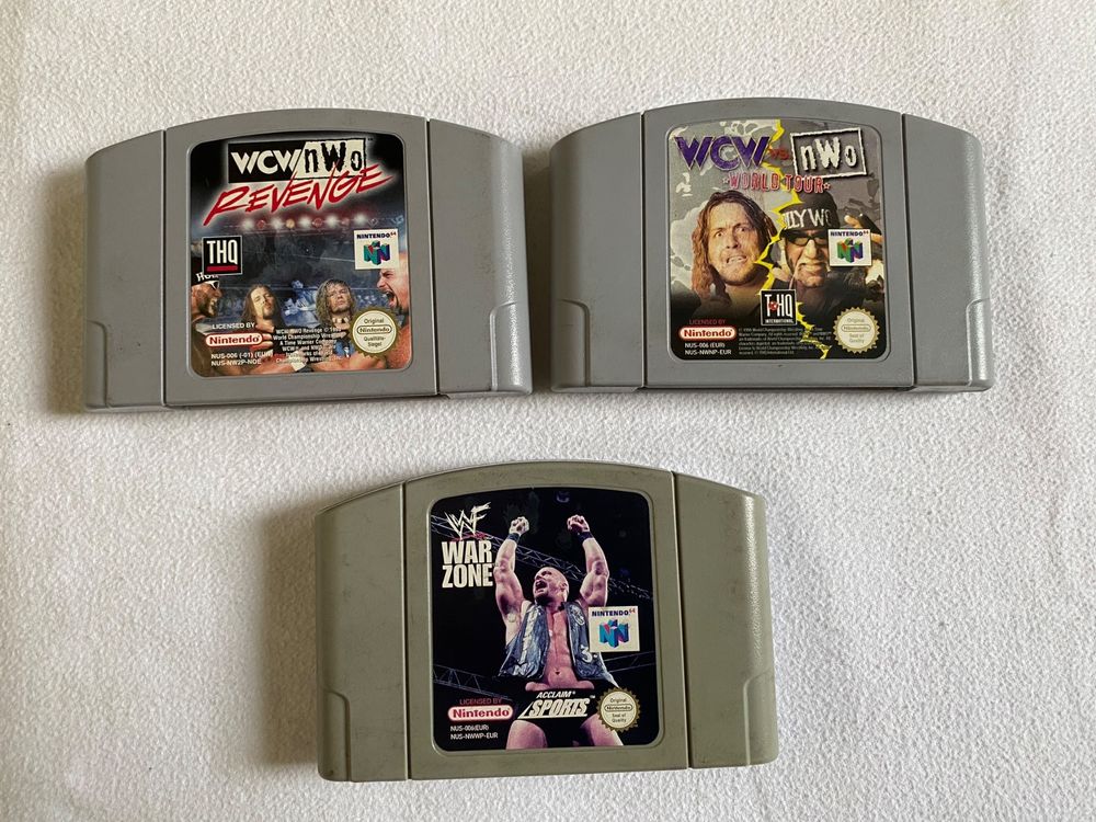 3 Wrestling Game’s N64 WCW NWO WWF War Zone WCW vs NWO | Kaufen auf Ricardo