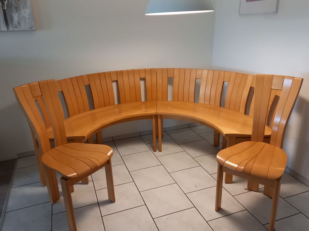 Runder Eckbank mit 2 Stühlen !Schreiner Handarbeit! | Kaufen auf Ricardo