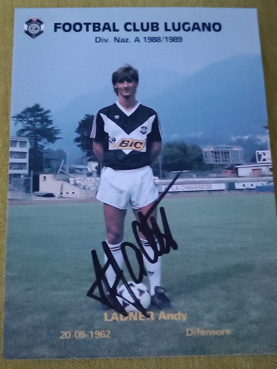 Andy Ladner - FC Lugano - 90er Jahre - handsigniert | Kaufen auf Ricardo