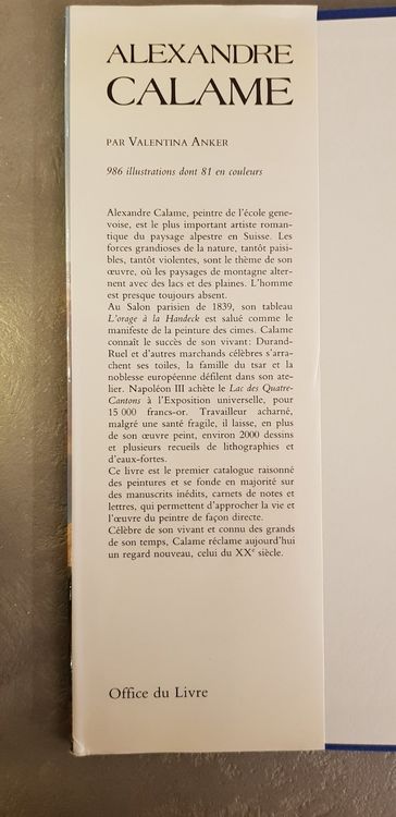 Calame Alexandre Vie et œuvre Par Anker Catalogue raisonné | Kaufen auf ...