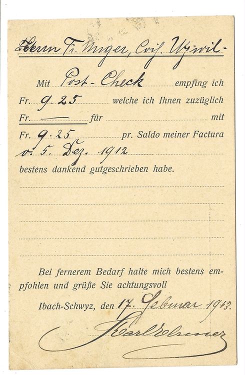 Werbung: Karl Elsener - Messerfabrik - Ibach (SZ) - 1913 (Gebraucht) in ...