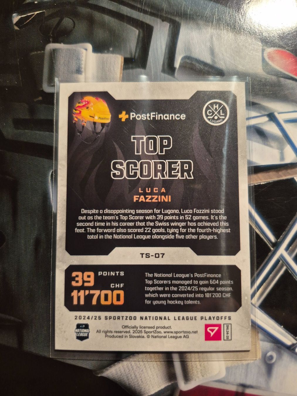 Luca Fazzini HC Lugano Top Scorer 2024/25 Sportzoo (Usato) a Treiten ...
