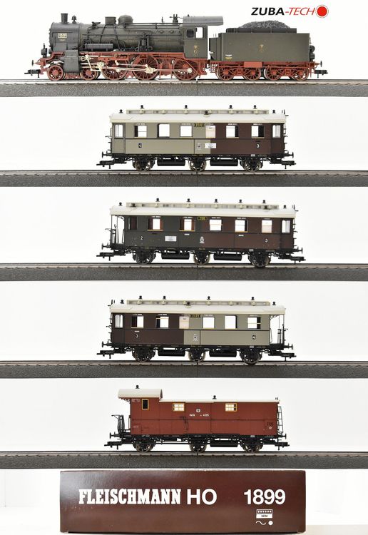 Fleischmann 1899 Preusischer Personenzug der K.P.E.V, H0 WS (Gebraucht ...
