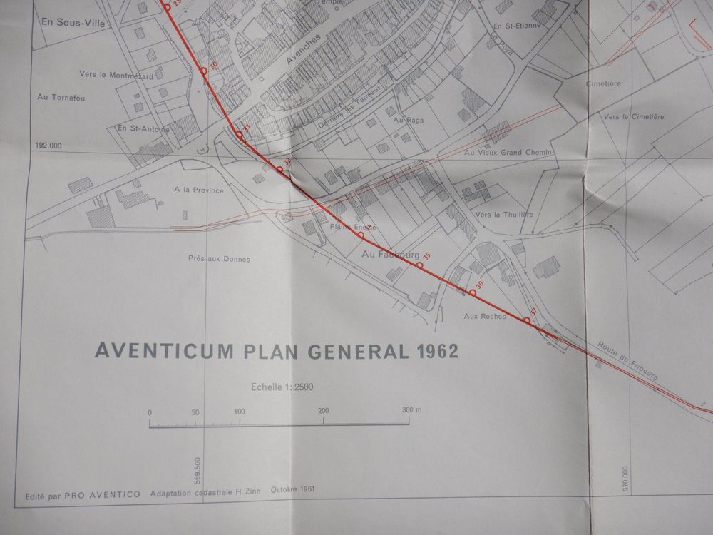 AVENTICUM Archäolog. Plan 1:2'500 (1963) (Gebraucht) in Cham für CHF 5 ...