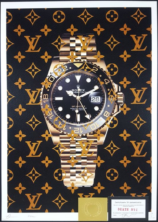 Death NYC Graffiti Pop Art Druck " Vuitton Rolex GMT Master (Neu ...