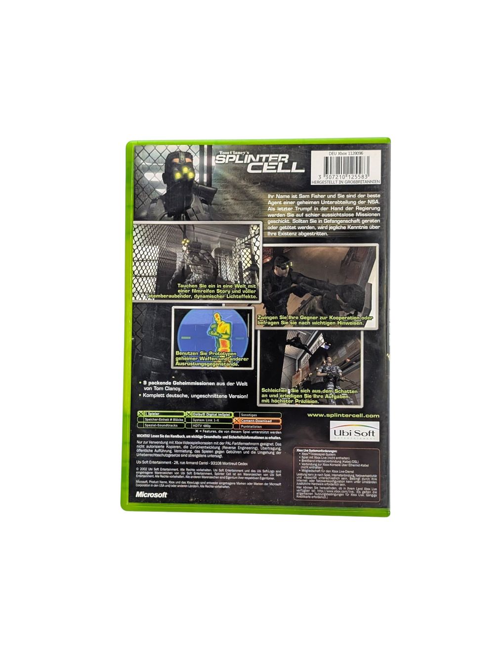 Tom Clancy’s Splinter Cell Xbox Classic (Gebraucht) in Domat/Ems für ...