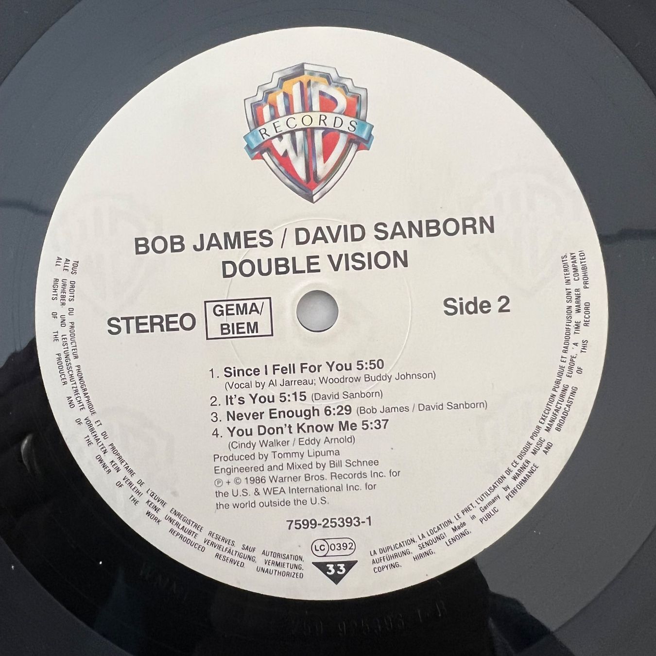 Bob James, David Sanborn - Double Vision / EU-Press. 1986 (Gebraucht ...